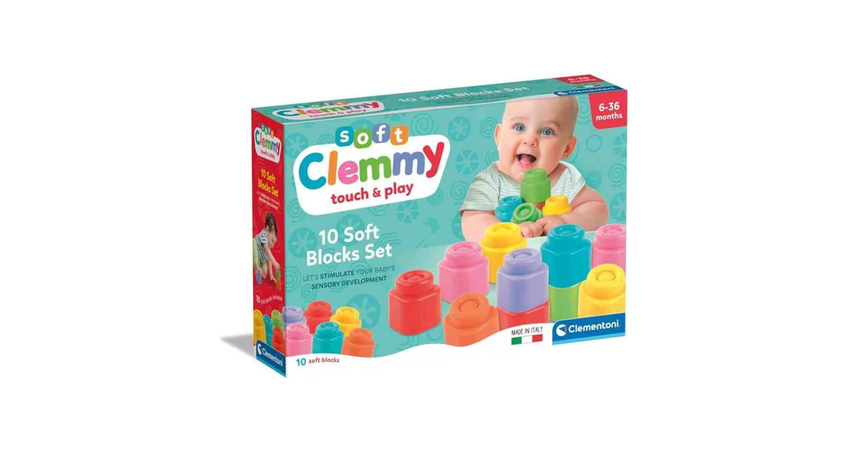 Clemmy 10 db-os puha építőkockák