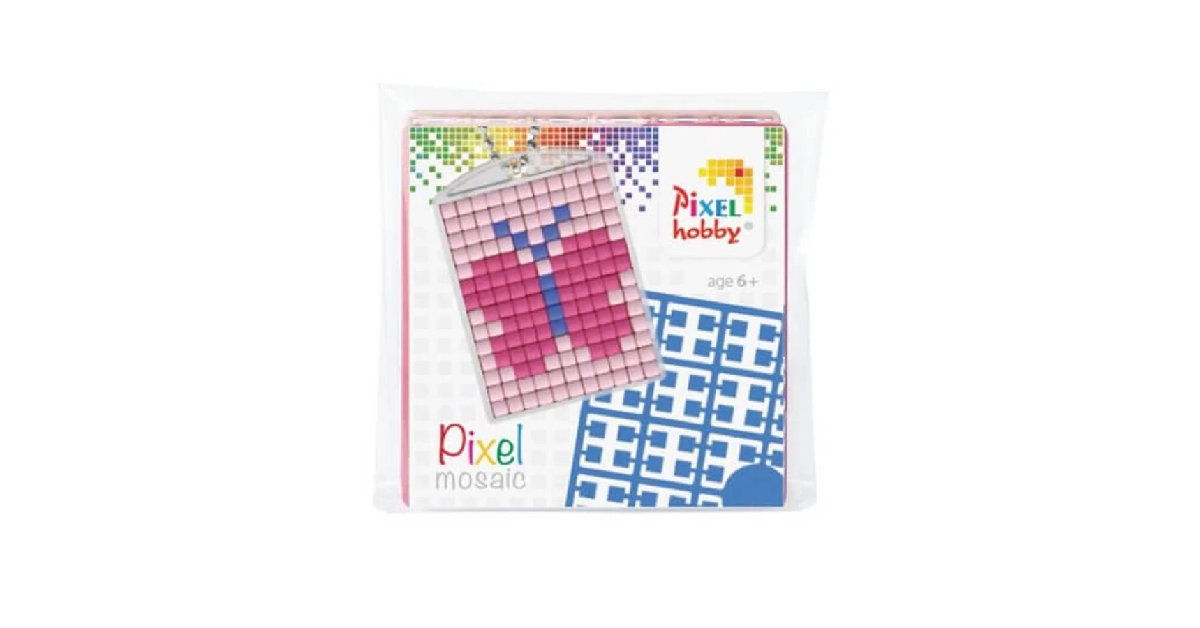 Pillangós pixelhobby kulcstartó