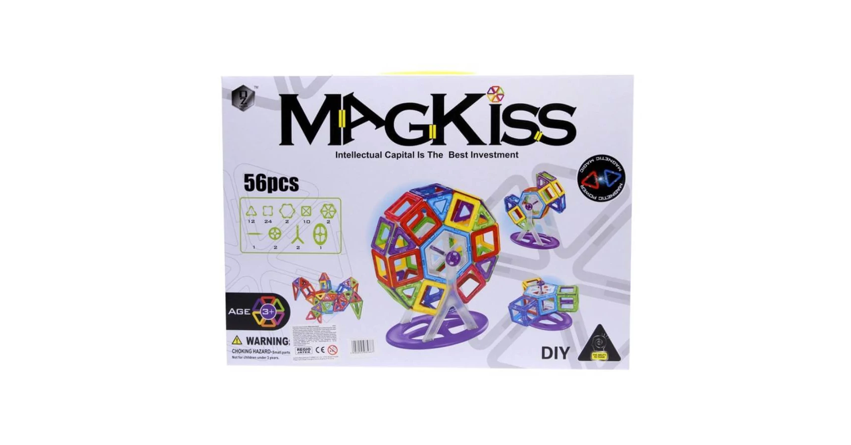 MagKiss 56 darabos mágneses építőjáték