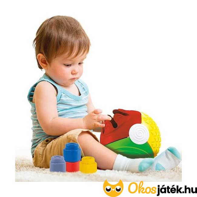 Clemmy puha labda 5 db építőkockával